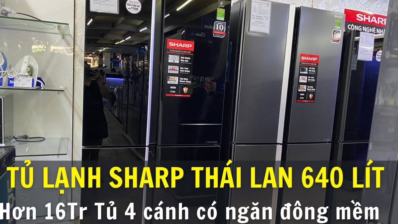Tủ lạnh Sharp 640 lít Thái Lan có ngăn đông mềm SJ-FX640VSL / SJ-FXP640VG-BK giá nhỉnh 16 triệu ...