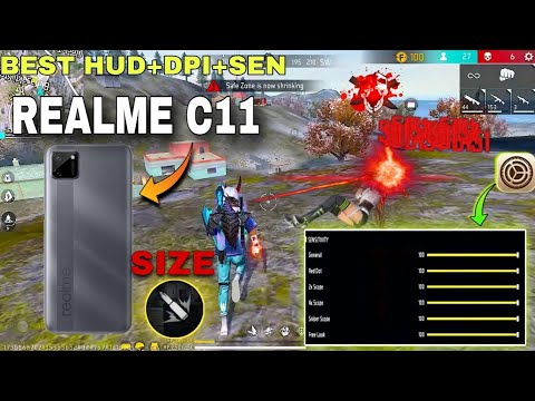 Realme c11📱 free fire best dpi+sensitivity+hud || Realme c11 free fire headshot settings - YouTube
