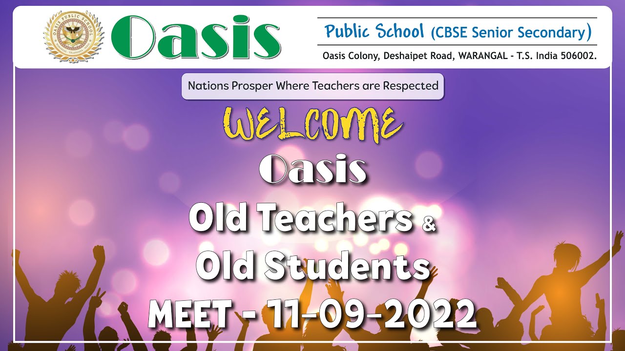 Oasis Old Teachers and Old Students MEET - 11-09-2022 || Oasis Public ...