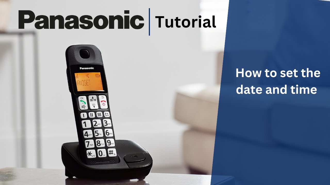 How to set the date and time on your Panasonic home phone - YouTube