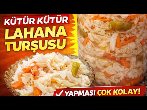 Kütür Kütür Tam Kıvamında Lahana Turşusu  