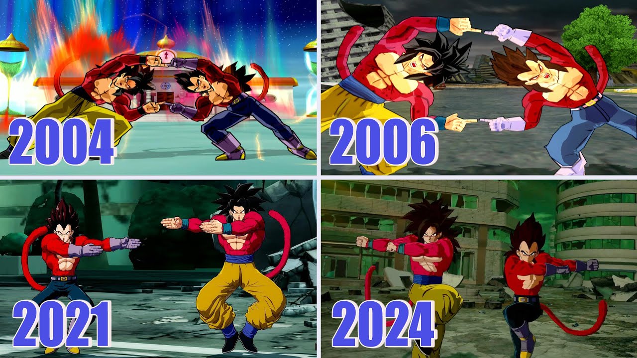 Updated SSJ4 Goku and SSJ4 Vegeta's Fusion Dance (2004–2024) - YouTube