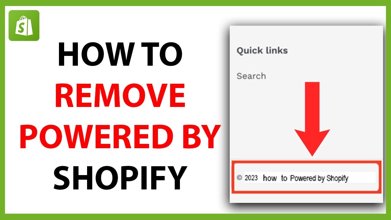 How to Remove Powered by Shopify - YouTube