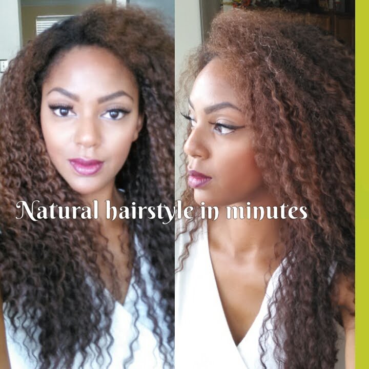 STYLING HALF WIG WITH NATURAL HAIR/Style:Milan Girl - YouTube