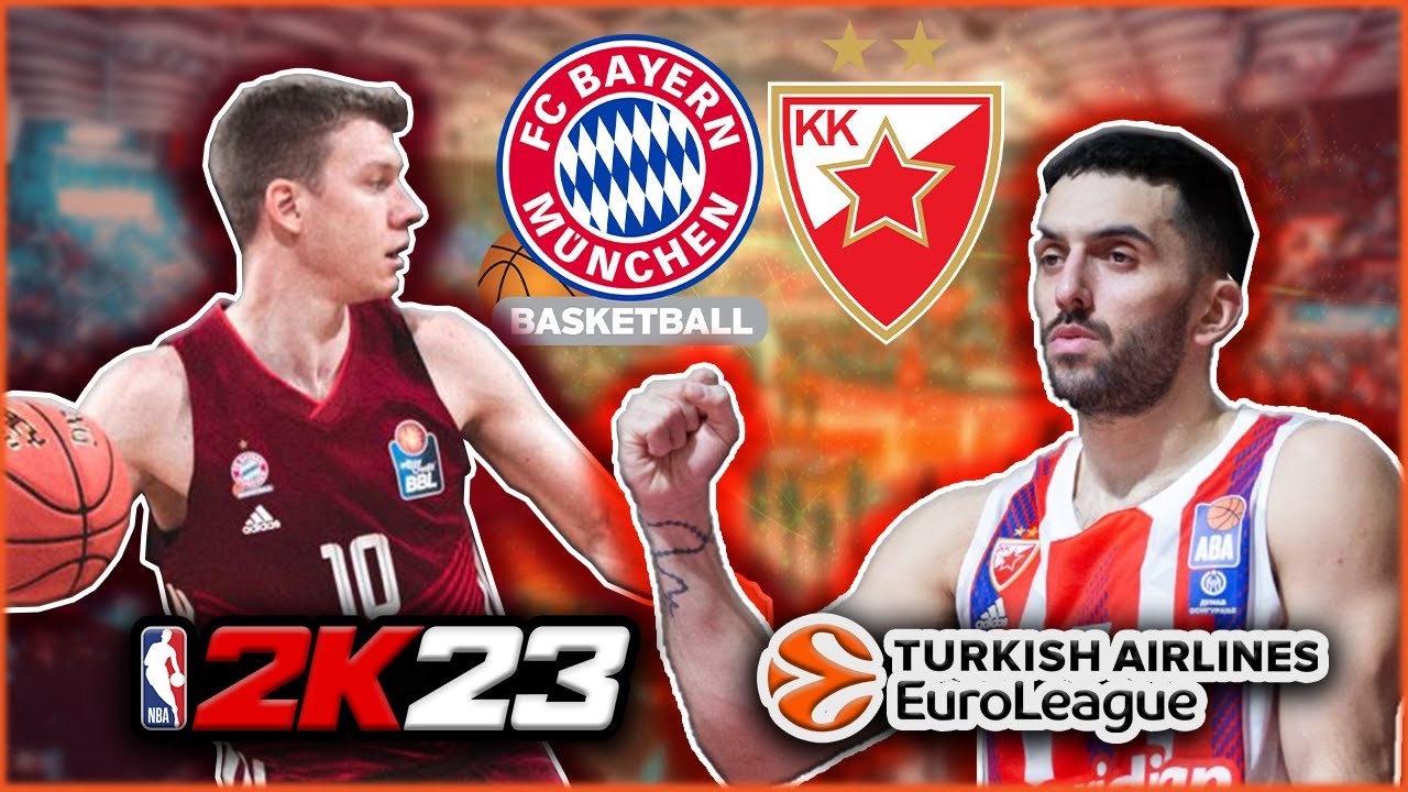 BAYERN vs. CRVENA ZVEZDA - EUROLEAGUE ROUND 26 - NBA 2K23 - YouTube