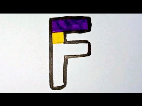 How to draw letter F - YouTube