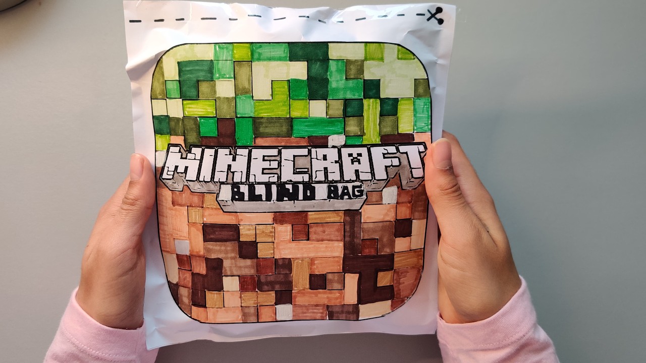[💚paper diy💚] Minecraft Blind Bag | unboxing |asmr | MINECRAFT EDITION ...