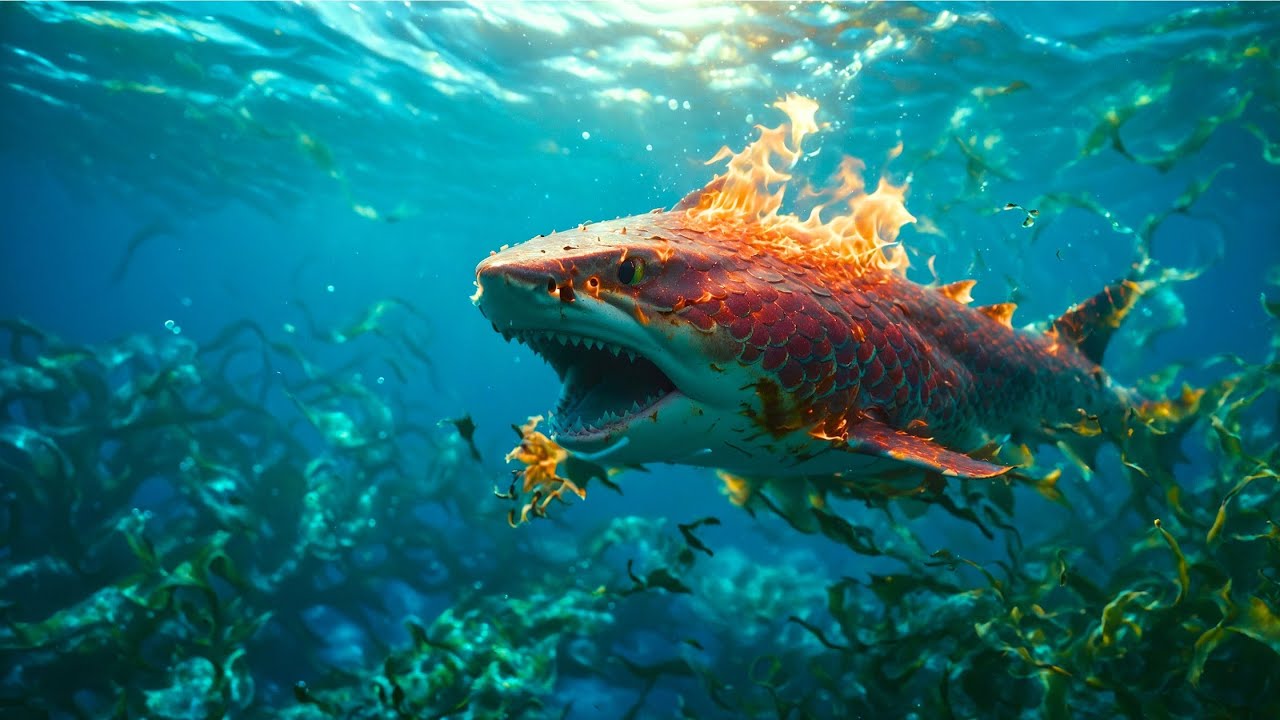 The Mystical Fire Shark hides in the seaweed - YouTube