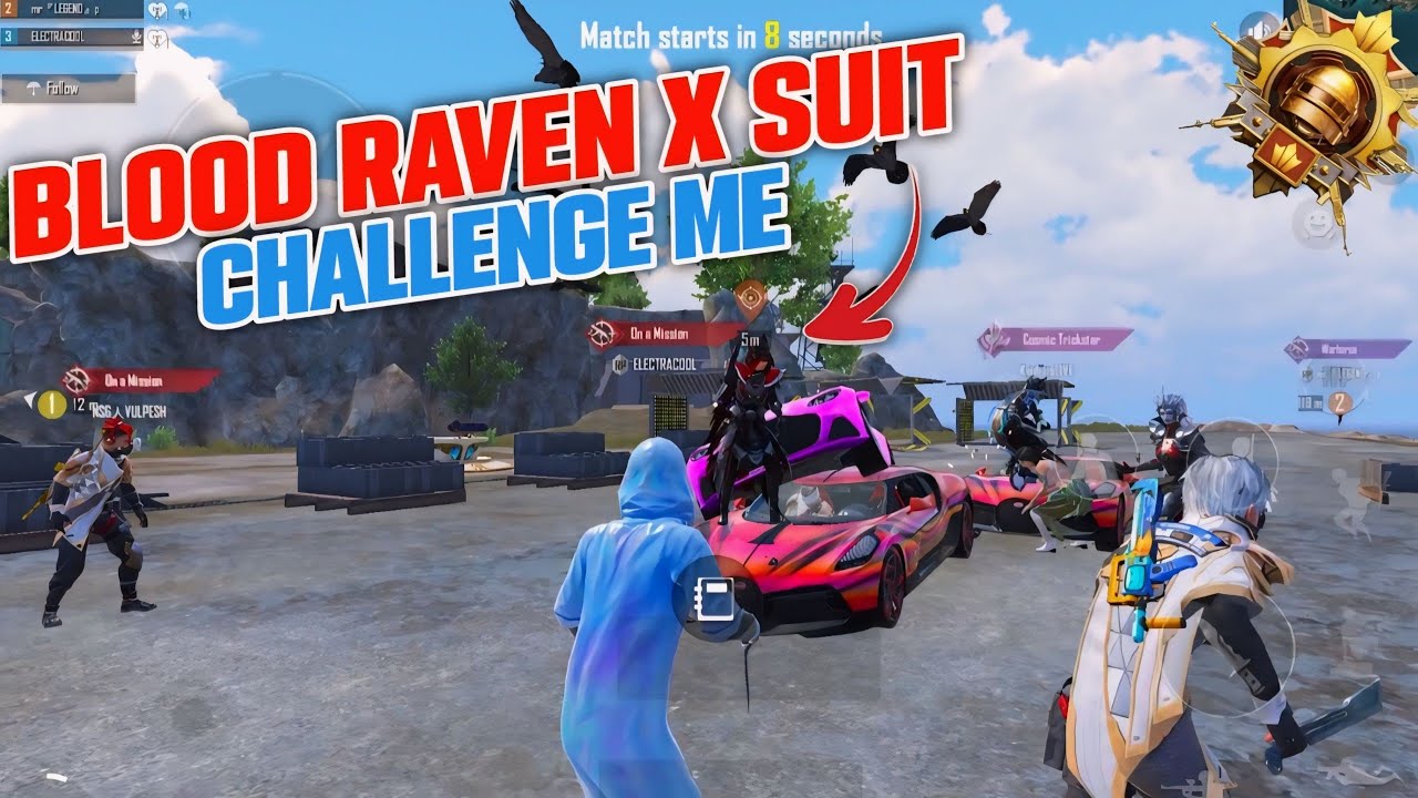 😱 OMG !! BLOOD RAVEN X-SUIT & POSEIDON X-SUIT CHALLENGE ME WITH M416 ...