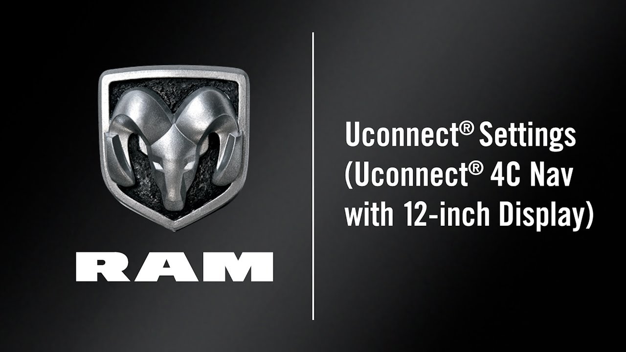 Uconnect® Settings (Uconnect® 4C NAV With 12-inch Display) | How To ...