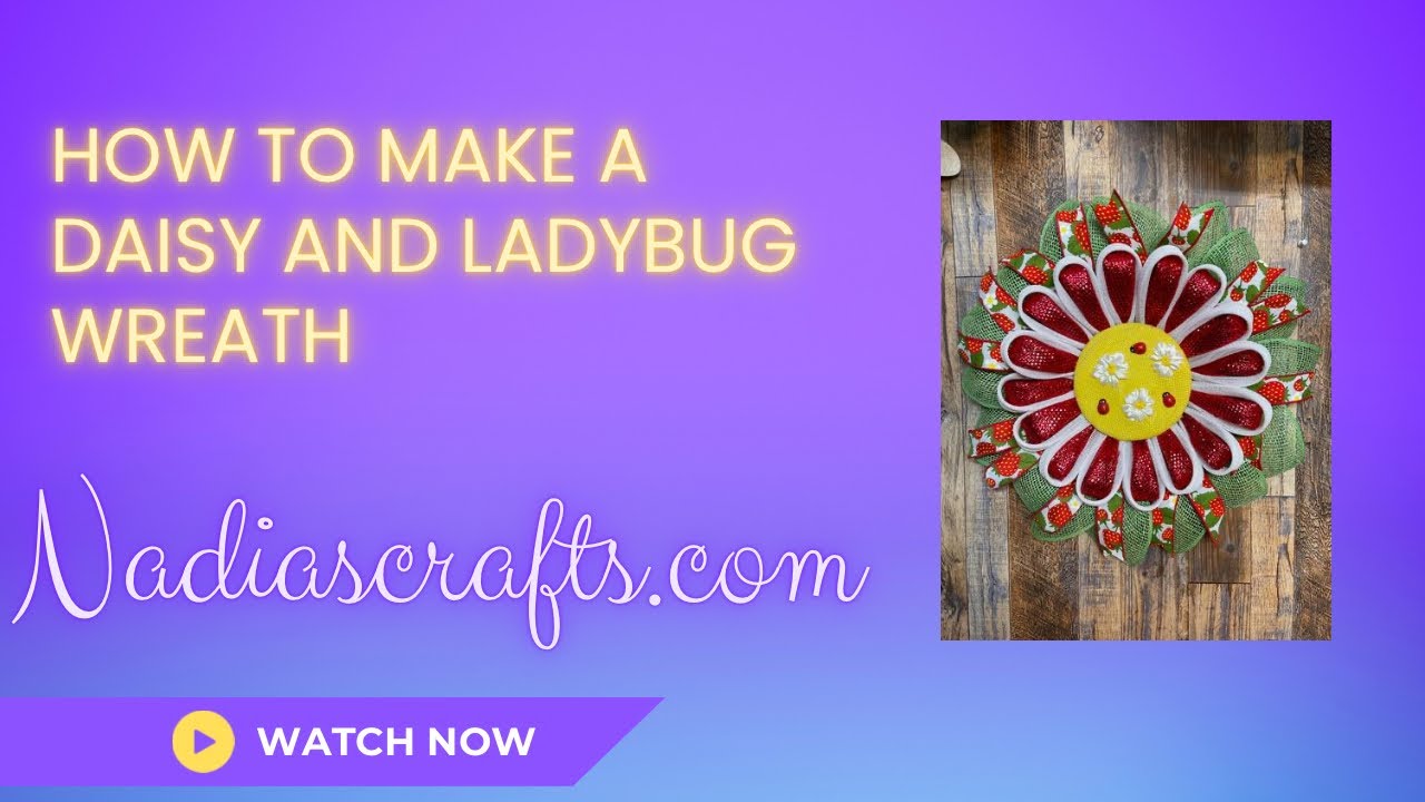 How to make a daisy chain petal spring wreath | diy daisy and ladybug ...
