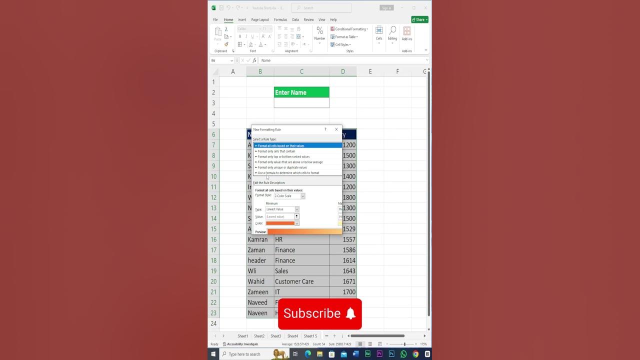 How To Search Data In Excel Highlight Rows By Search Box Excel Exceltips Excelfunction