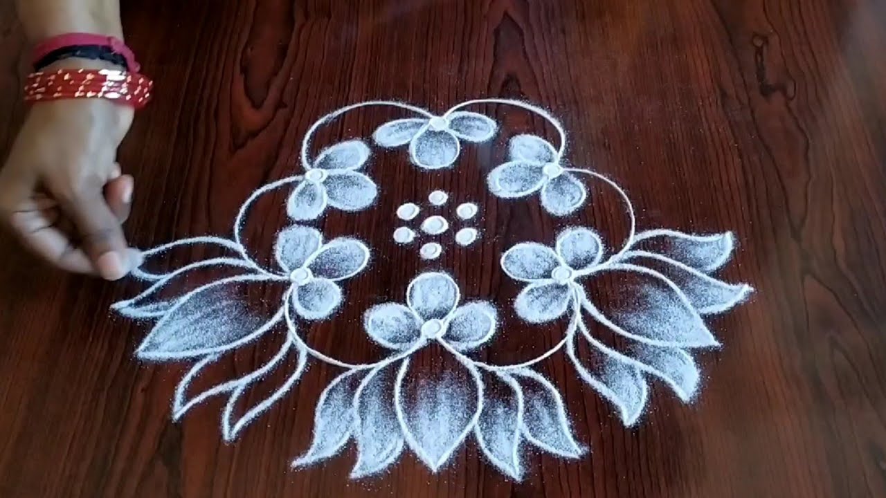 Friday special rangoli (3×2) dots.... - YouTube