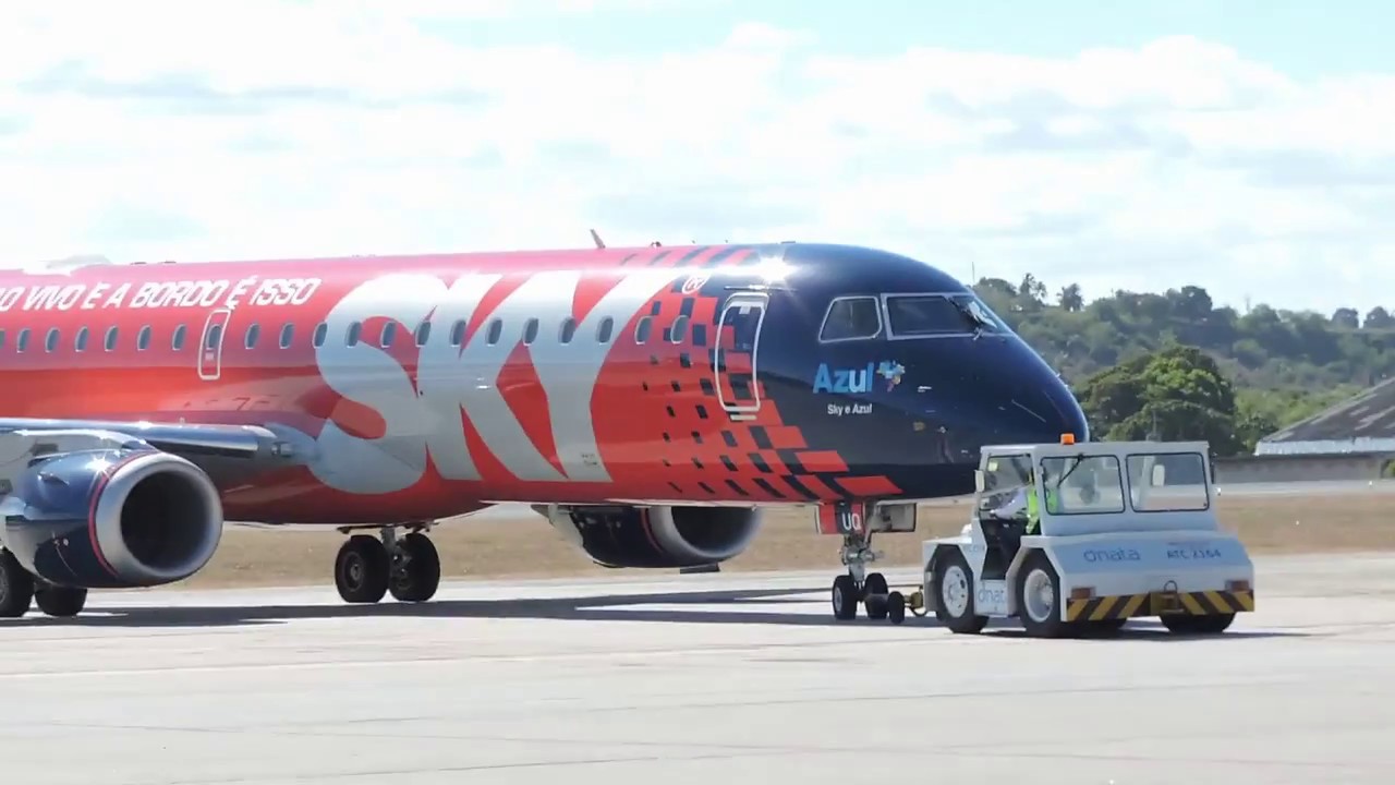 Decolagem Embraer E190 (PR-AUQ) - Azul "Sky" - - YouTube