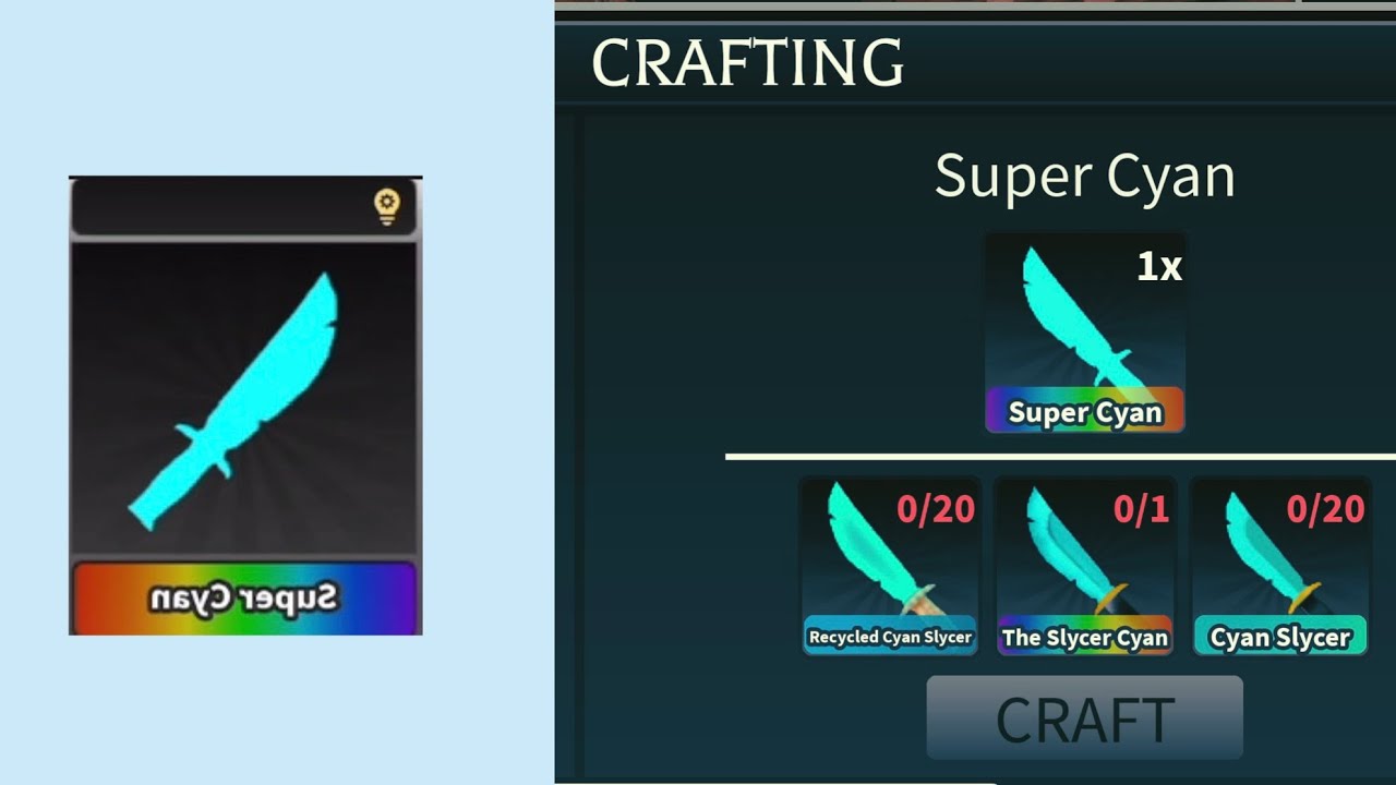 Crafting Super cyan in stk /// Survive the killer🔪 - YouTube