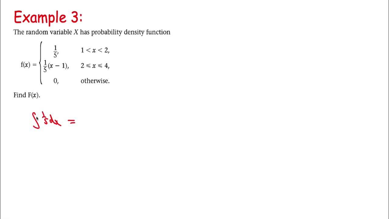 Edexcel S2 Tutorial 3 - Continuous Random Variables - YouTube
