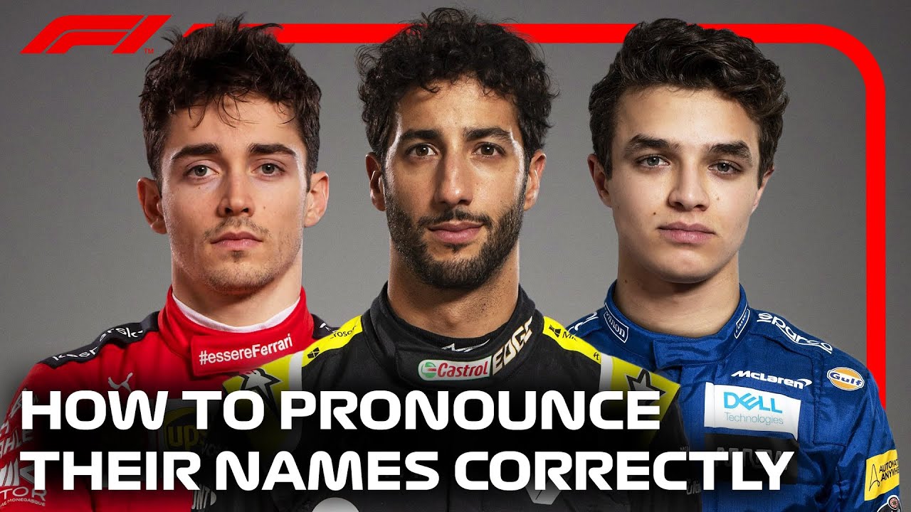 F1 driver names except I say them correctly - YouTube