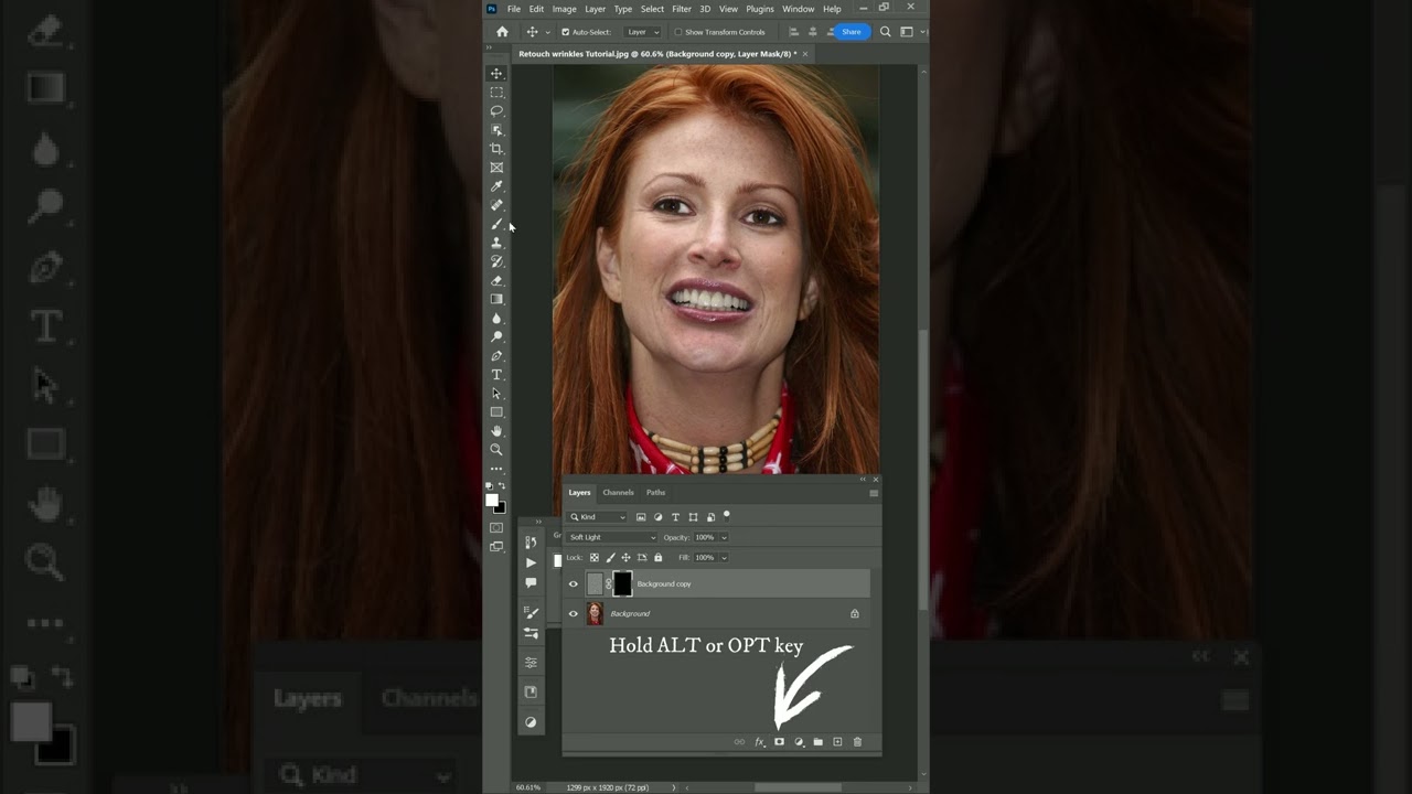 Reduce Wrinkles - Photoshop Tutorial Short - YouTube