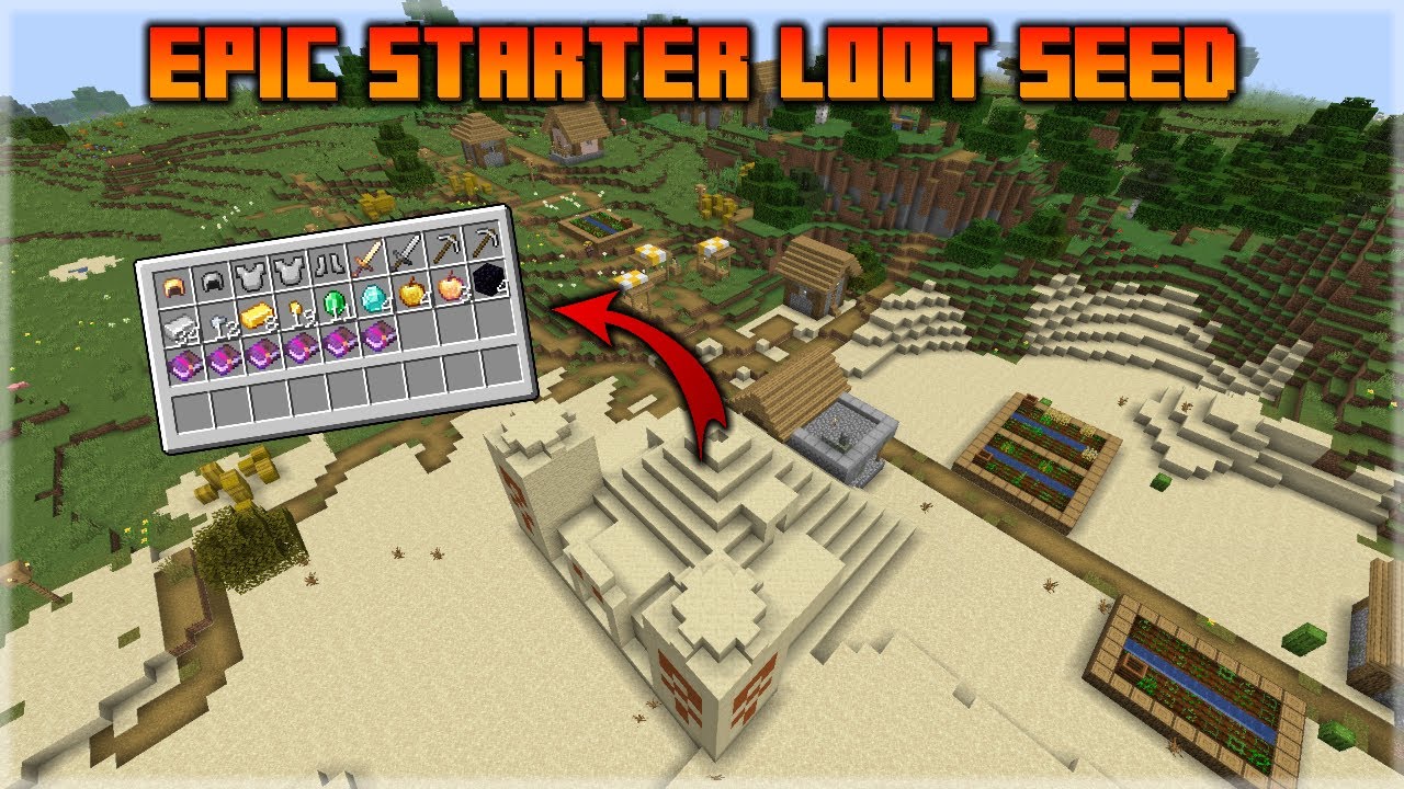 MINECRAFT EPIC STARTER LOOT SEED | Minecraft seed 1.16.5 - YouTube