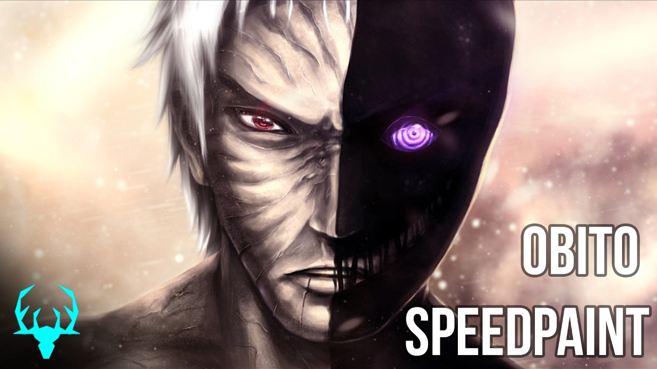 digital Speed Coloring Painting | OBITO from naruto (timelapse ...