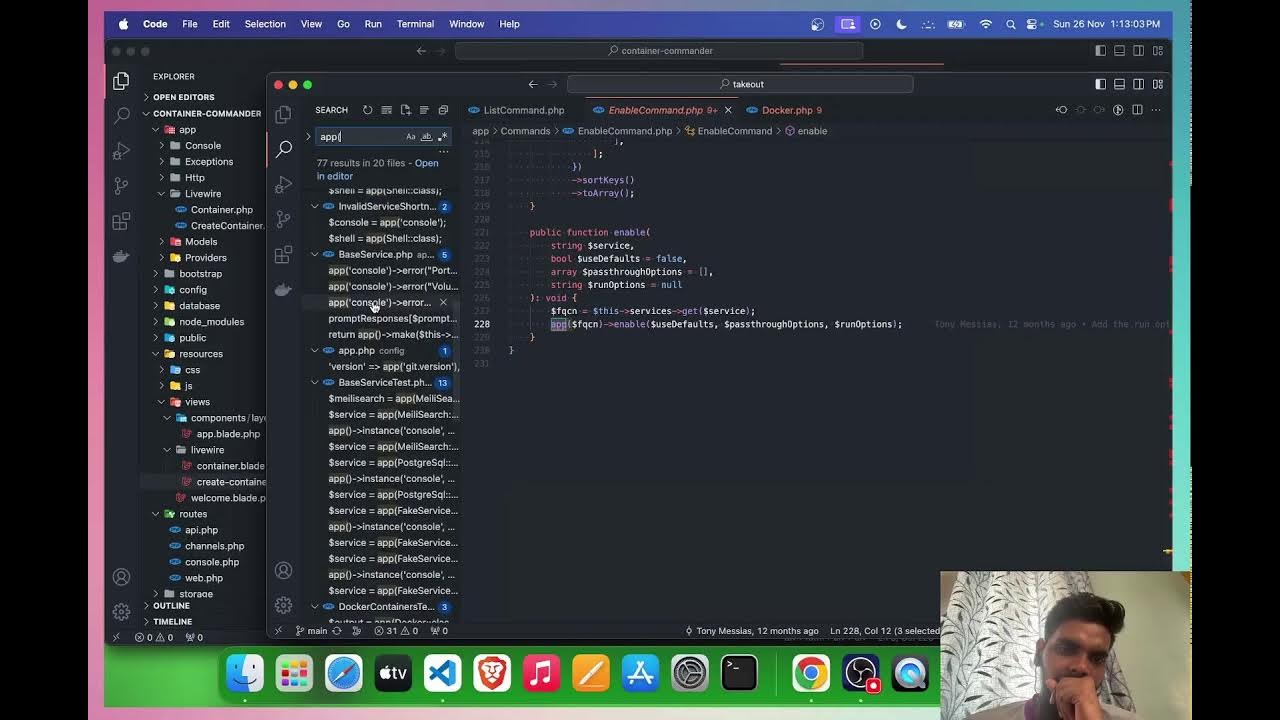 Building Container commander desktop application building using Laravel ...