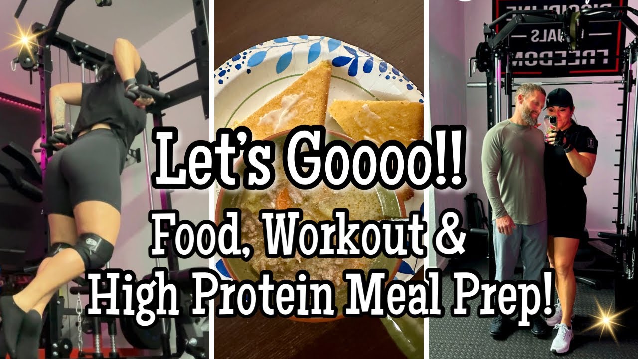 FULL BODY WORKOUT | CHEESEBURGER SOUP | HIGH PROTEIN MEAL PREP IN WITH ...