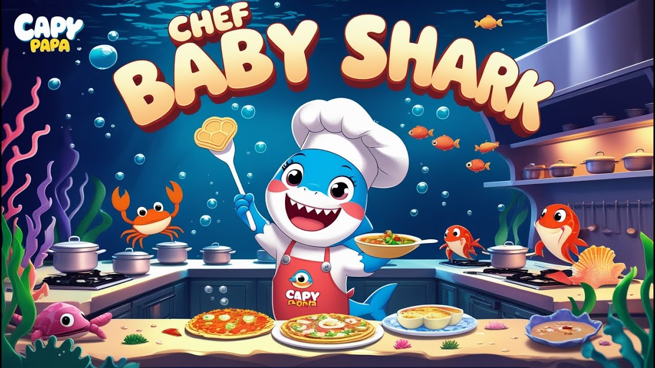 Let’s Cook with Baby Shark! 👨‍🍳🍔 | Chop Chop Stir Stir Flip! - YouTube