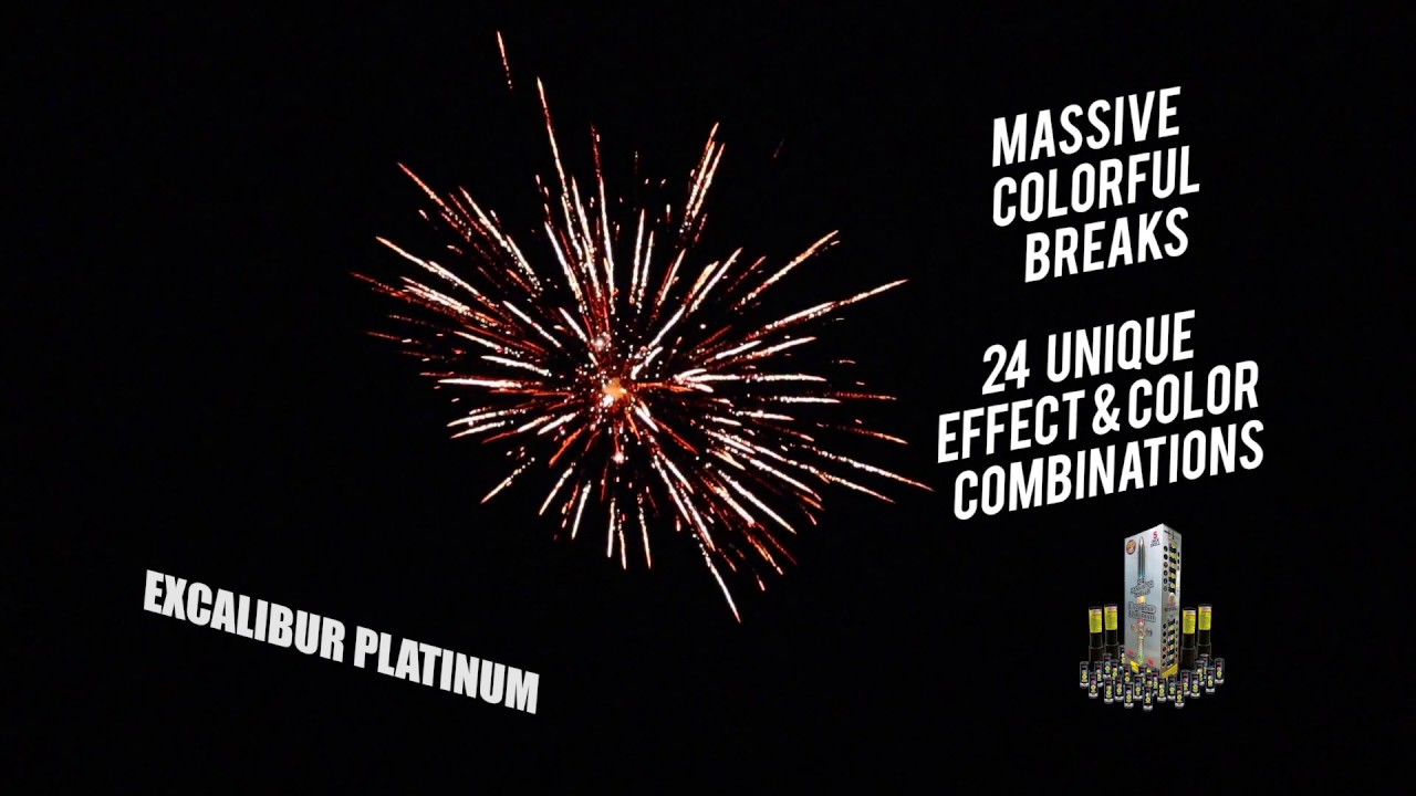 Excalibur Platinum Artillery Shells - World Class Fireworks - YouTube