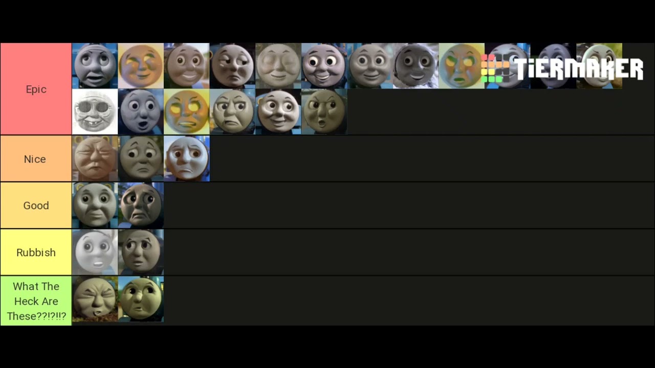 Thomas Faces Tier List!!!!!!! - YouTube
