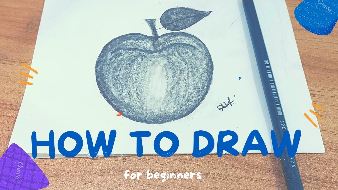 Easy 🍎 Pencli Sketch - YouTube