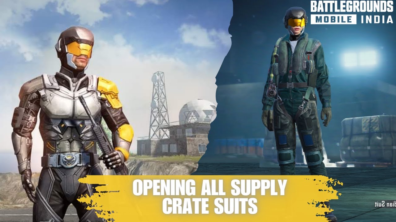 Opening All Supply Create Suits On BGMI - YouTube