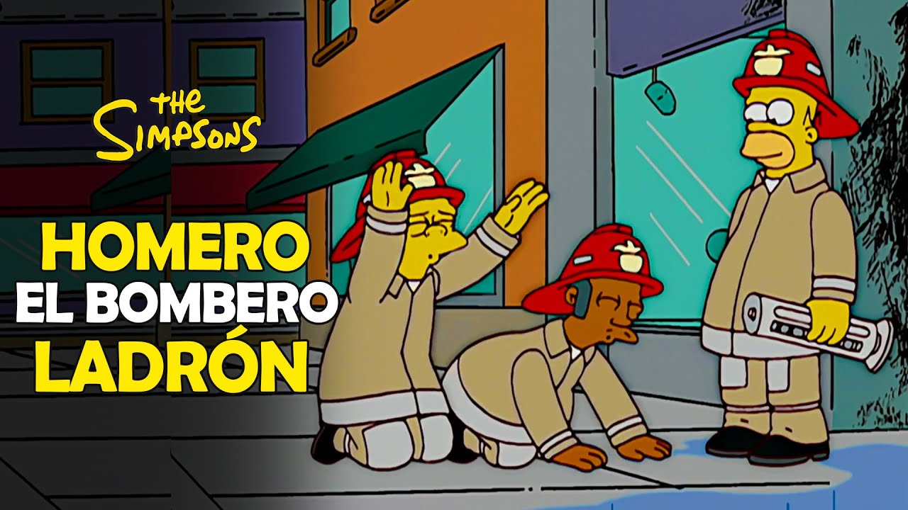 Los Simpsons | HOMERO se CONVIERTE en un BOMBERO LADRÓN | Resumen Los ...