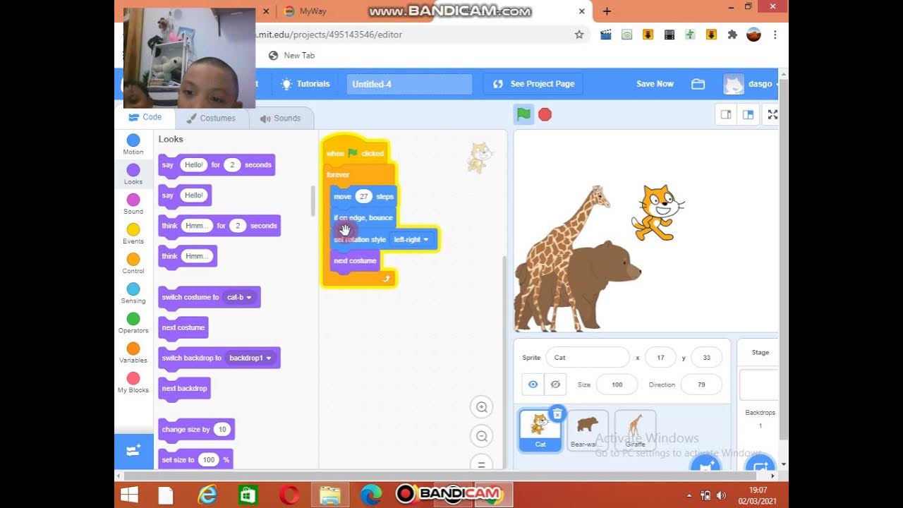 animasi scratch lomba lari - YouTube