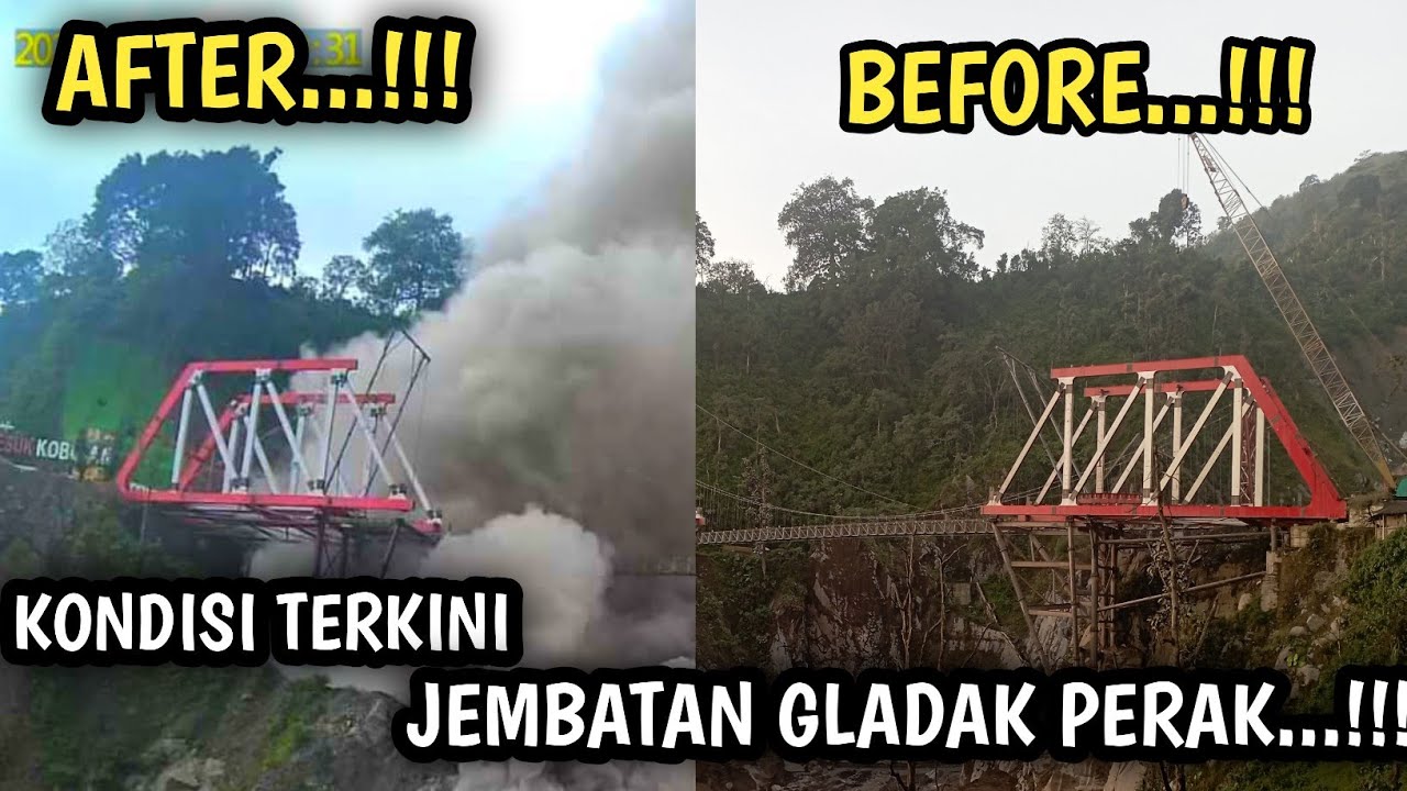 KONDISI TERKINI DI JEMBATAN GLADAK PERAK PASCA ERUPSI - YouTube
