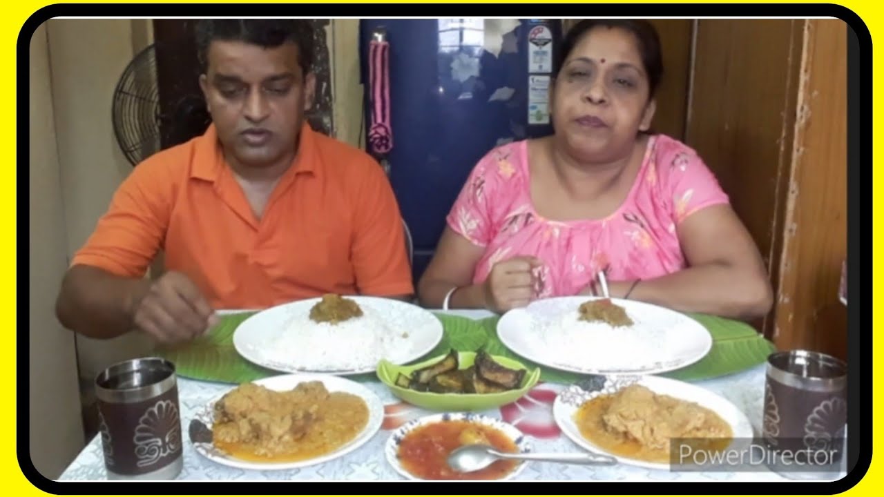Cheat lunch Eating show with posto chicken.. - YouTube