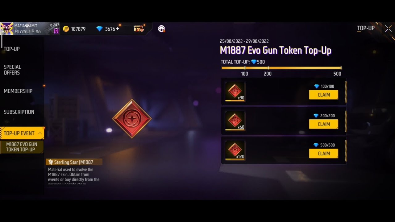 New top up event free fire | m1887 token top up event🤯 | ff top up event | cag Amit ff - YouTube