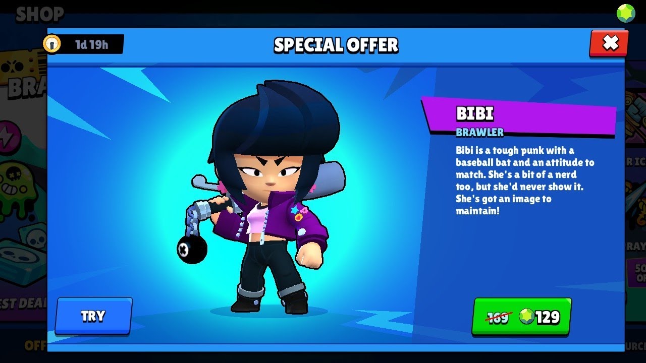 bibi brawler special offer brawl stars - YouTube