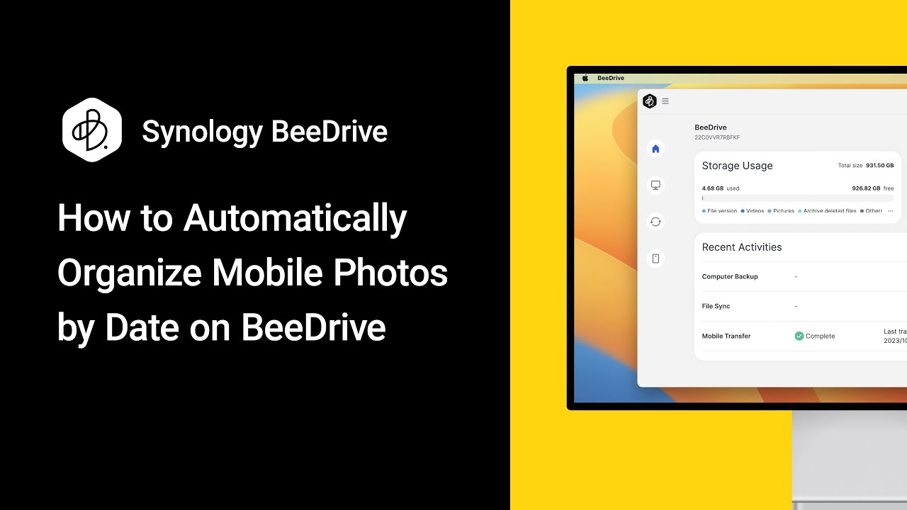 Tips —How to Automatically Organize Mobile Photos by Date on BeeDrive | Synology - YouTube