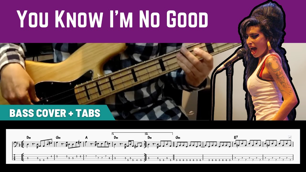 Amy Winehouse - You Know I'm No Good (Bass Cover + TAB) - YouTube Music