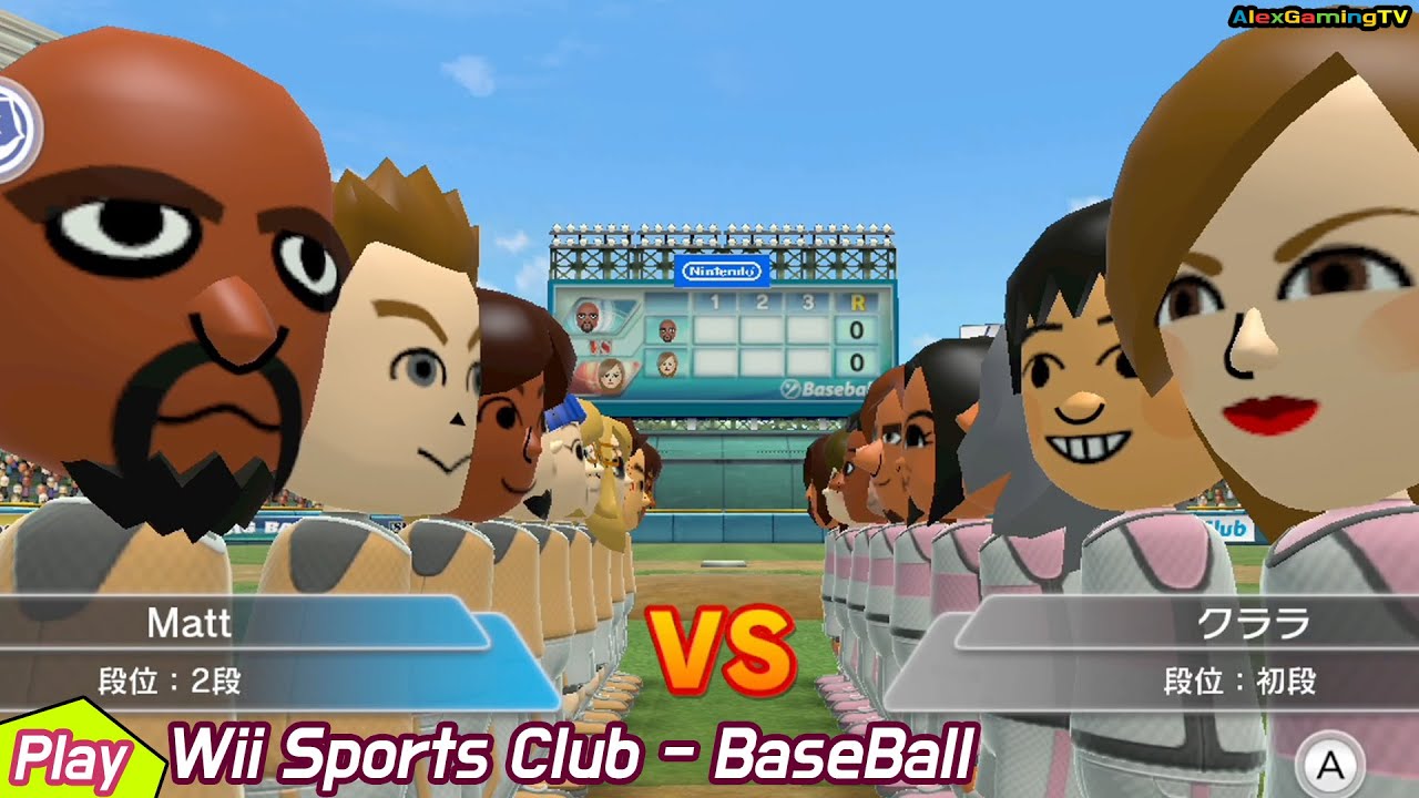 Wii Sports Club - Baseball (Wii U, #020) Player Team Matt ( Road to Pro ...