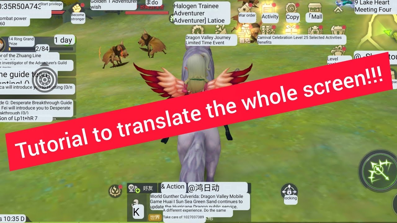 Tutorial how to translate screen in game - YouTube