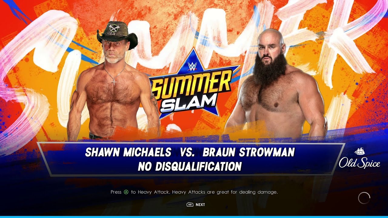WWE 2K22 Shawn Michaels Vs Braun Strowman - YouTube