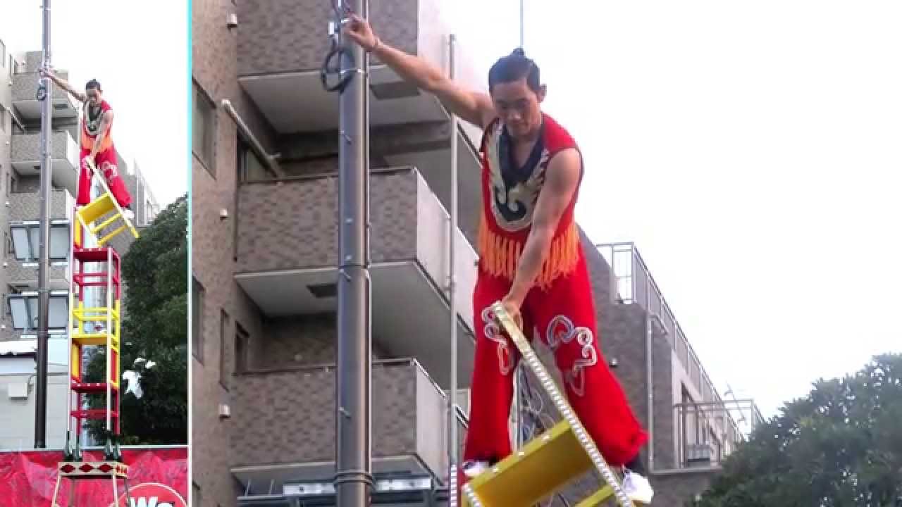 Acrobat of chair : 中国雑技 椅子倒立(横浜中華街 春節2014より) - YouTube