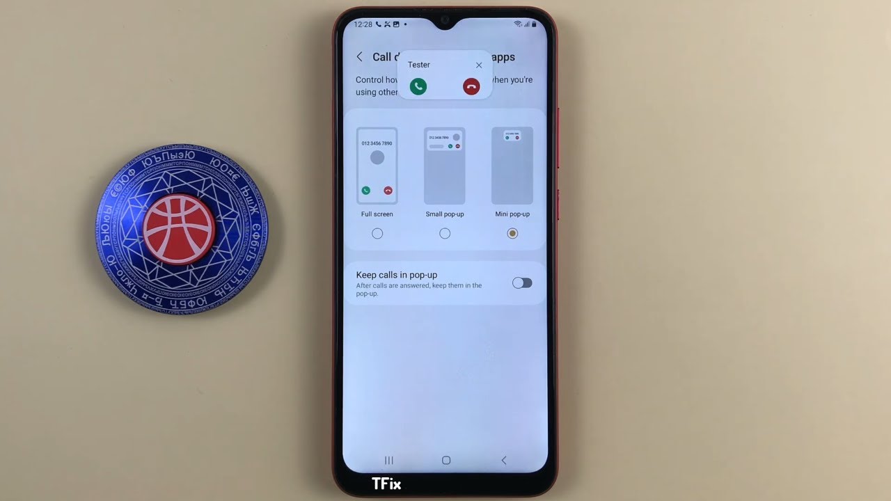 How to change, minimize Pop up incoming calls on Samsung A03 Android 13 ...