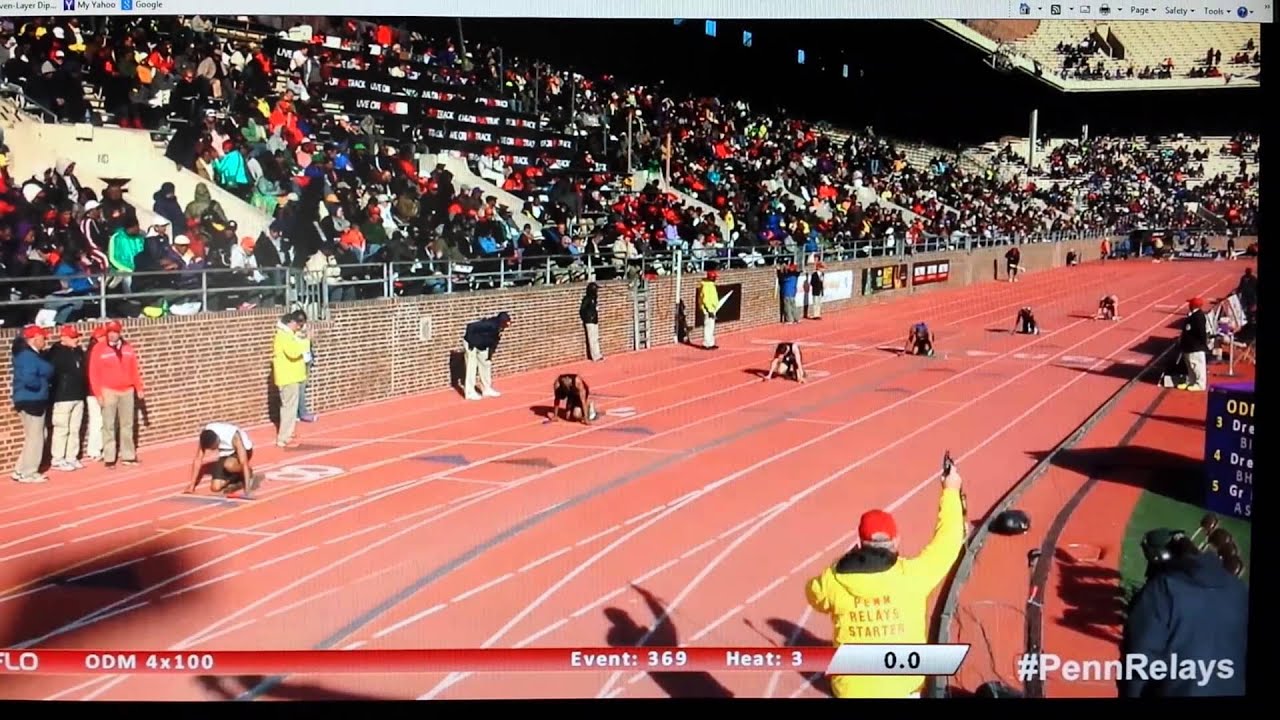 Penn Relays - Penn State Club Track 4x100 - 2015 - YouTube