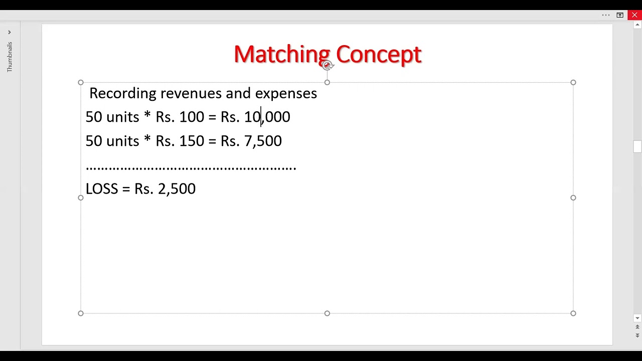 Matching Concept | Accounting Concepts (GAAP) - YouTube
