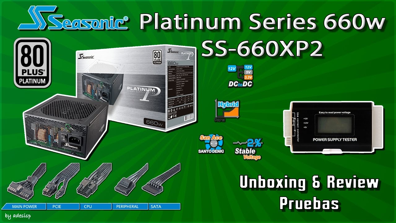 Fuente de alimentación Modular Seasonic Platinum 660w SS-660XP2 y ...