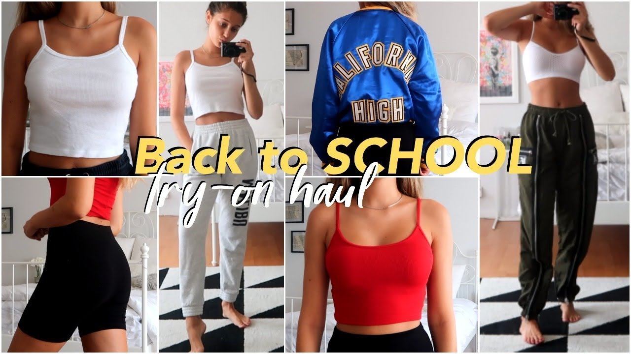 BACK TO SCHOOL TRY-ON HAUL 2018 (on a budget) - YouTube