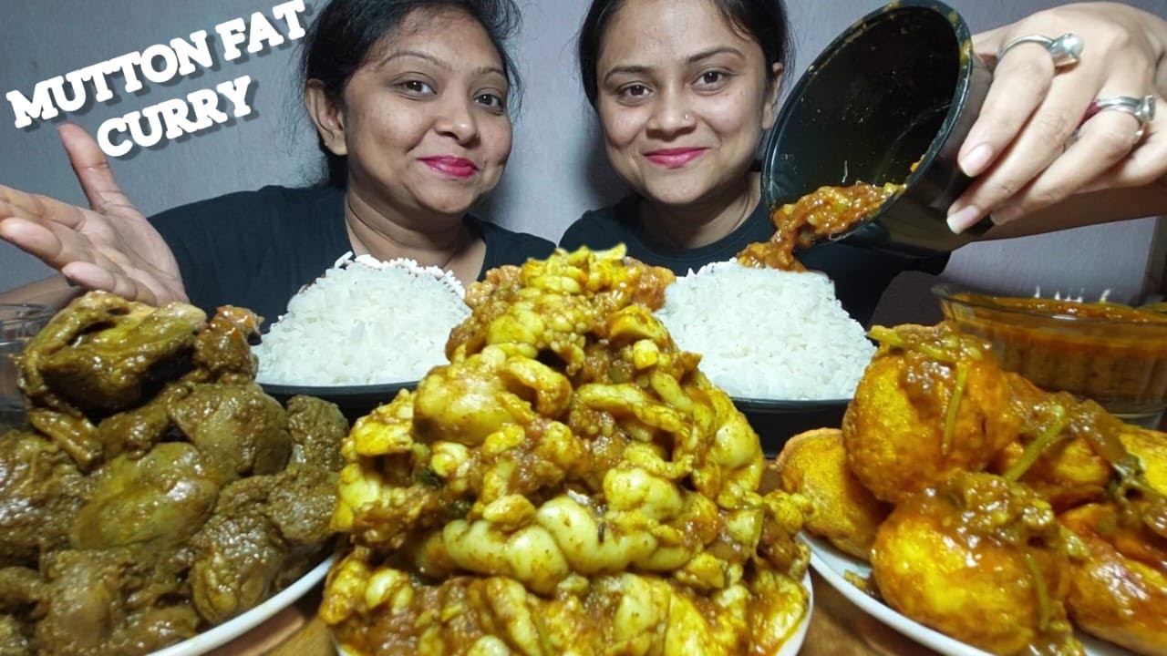 Very Oily Mutton Fat Curry, Chicken Liver & Gizzard & Egg Curry with ...