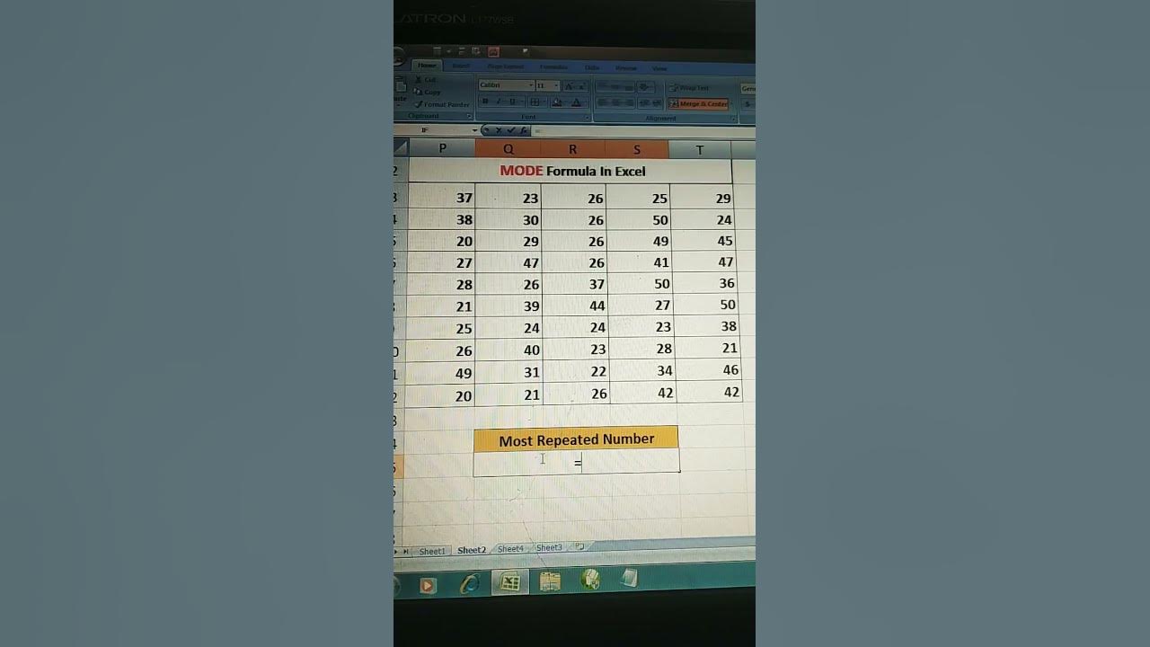 Mode Formula In Excel 🔥💯 Shortvideo Exceltips Advancexcel Newtech Youtube
